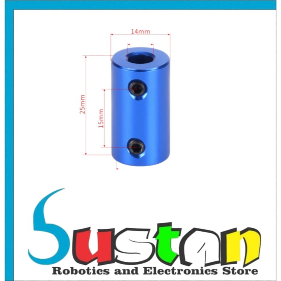 Jual BLUE SHAFT 5X8MM COUPLER ALUMUNIUM DRIVE SHAFT 5X8 MM FOR STEPPER ...