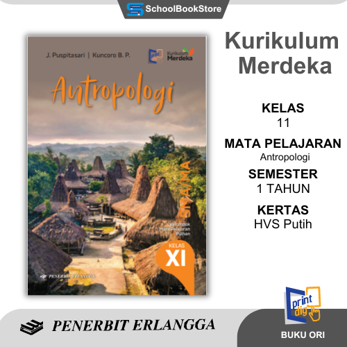 Jual BUKU PAKET ANTROPOLOGI KURIKULUM MERDEKA KELAS 11 2 XI SMA MA KURMER PENERBIT ERLANGGA ...