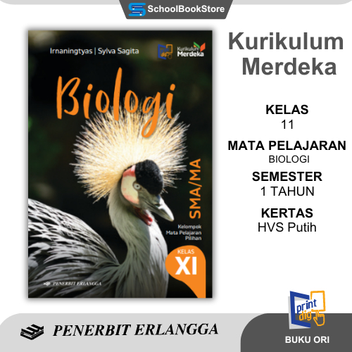 Jual Buku Paket Biologi Kelas 2 11 XI SMA MA Kurikulum Merdeka Penerbit Erlangga irnaningtyas ...