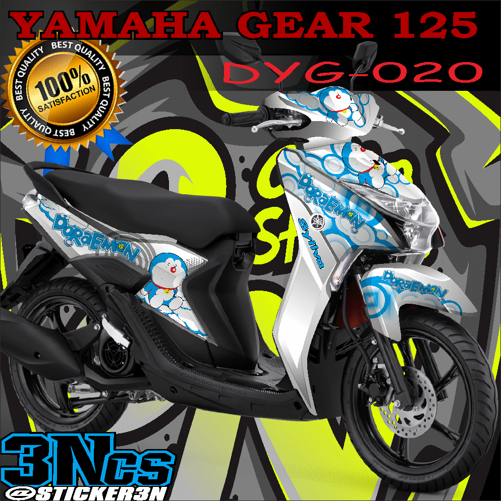 Jual decal yamaha mio gear 125 doraemon, sticker variasi doraemon ...