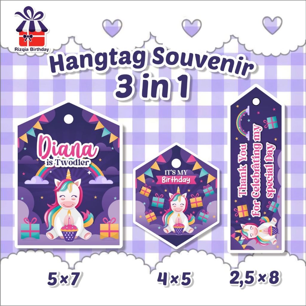 Jual HANG TAG 3 MOTIF/HANGTAG ULTAH/HANG TAG CUSTOM | Shopee Indonesia
