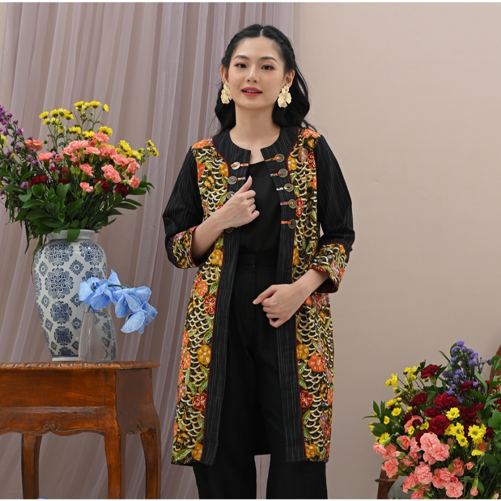 Jual NONA RARA - Deca Lasem D0398, Baju kerja blouse batik wanita ...