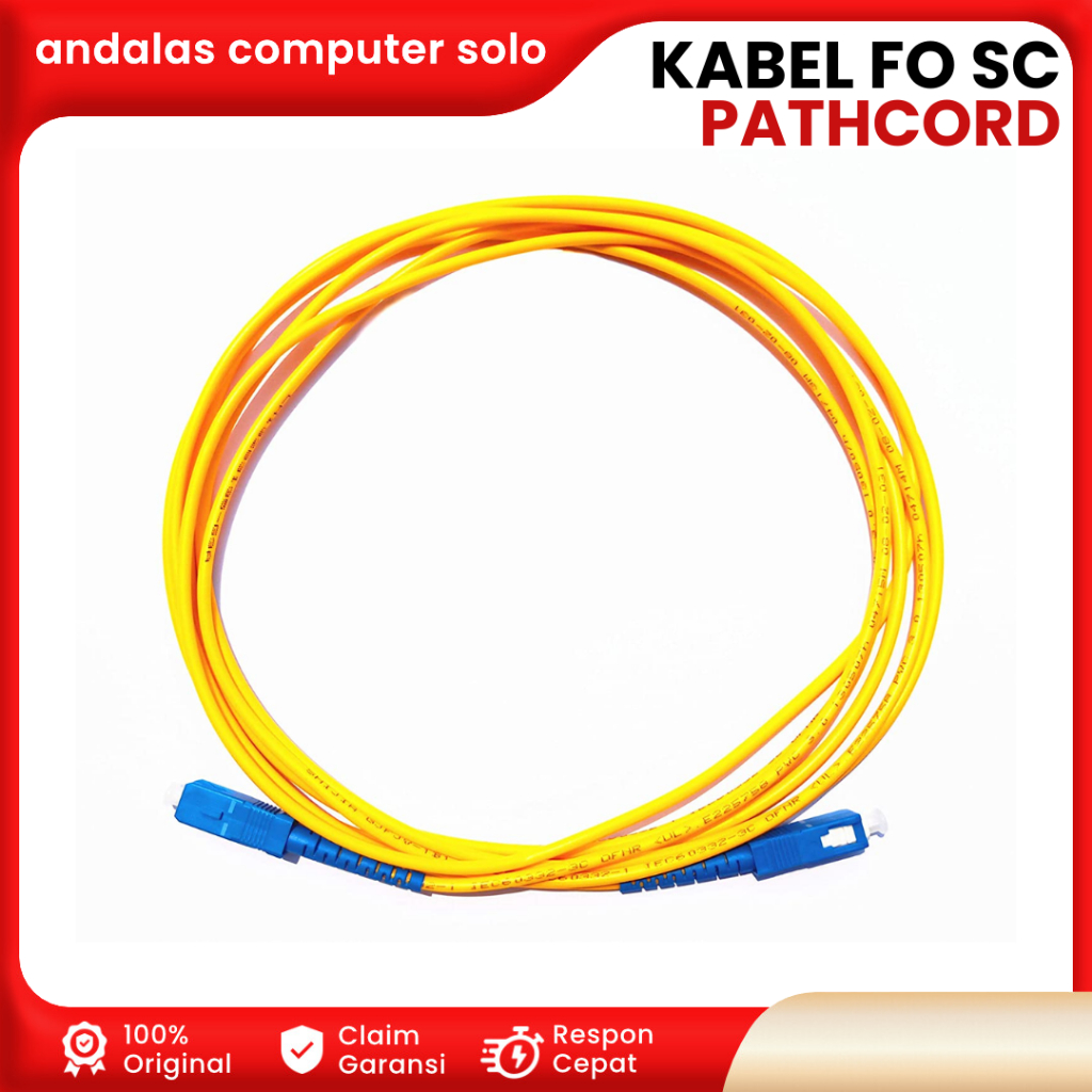 Jual KABEL FIBER OPTIK FO SC PATCHCORDPATCH CORD 3M 5M KABEL FO FIBER ...