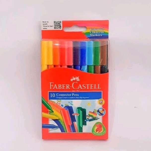 Jual Faber-Castell 10 Connector Pens. spidol 10 warna | Shopee Indonesia