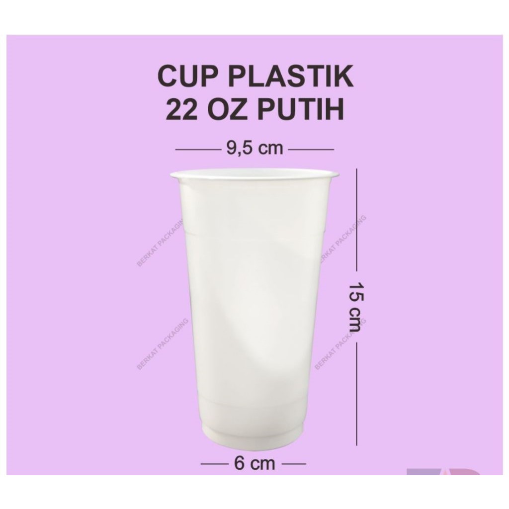 Jual LINK GROSIR Cup Plastik 22 Oz Putih Susu isi 1.000 pcs / Cup Ice ...
