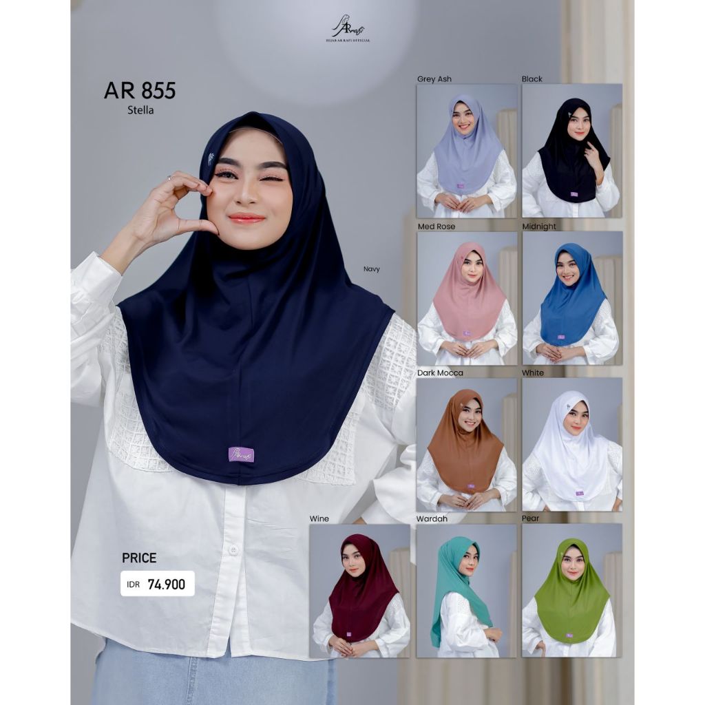 Jual AR 855 ll HIJAB INSTAN ll HIJAB AR RAFI | Shopee Indonesia