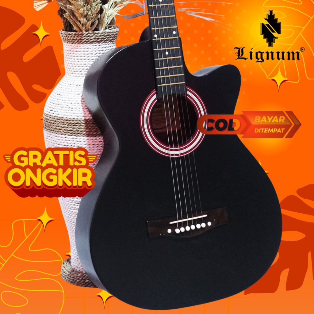 Jual Gitar Akustik Lignum 1 (Gratis peking kayu) | Shopee Indonesia