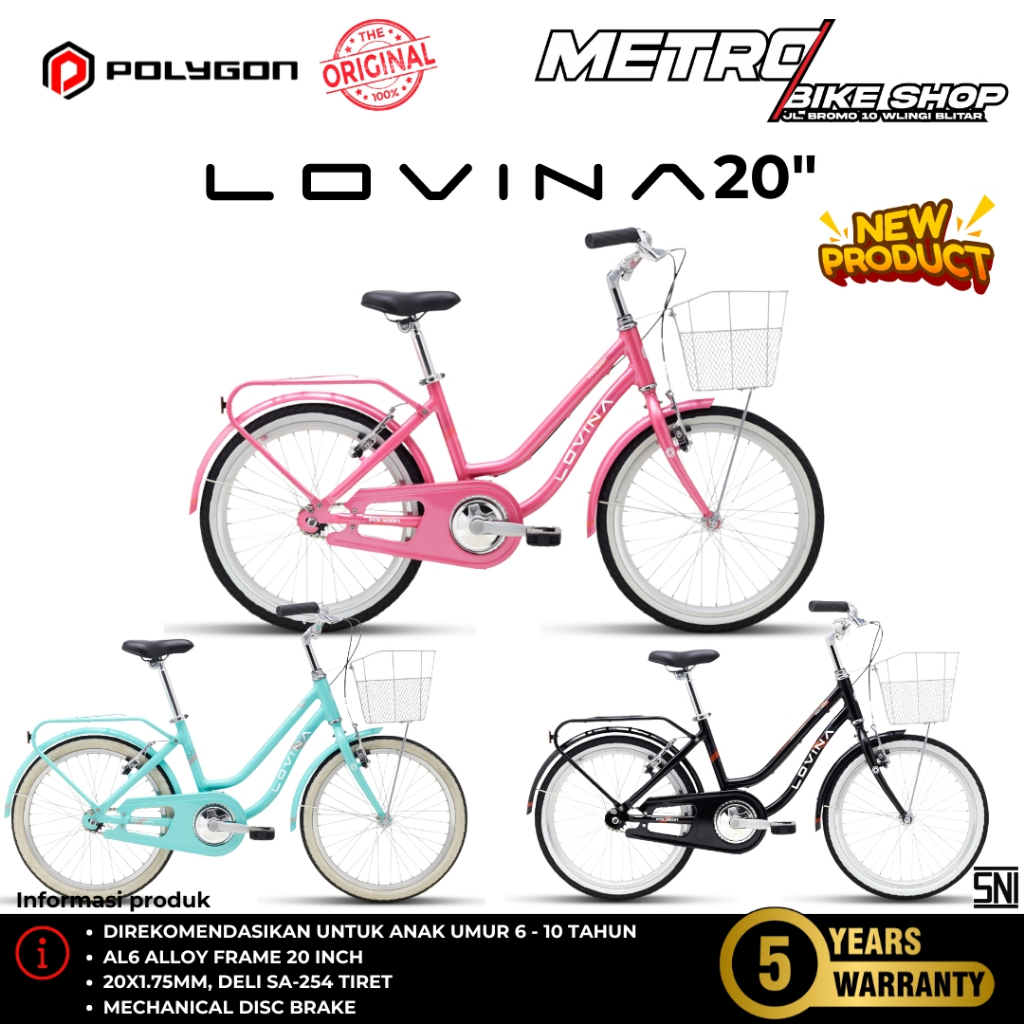 Jual Sepeda anak cewek Polygon Lovina 20 inch Sepeda perempuan City ...