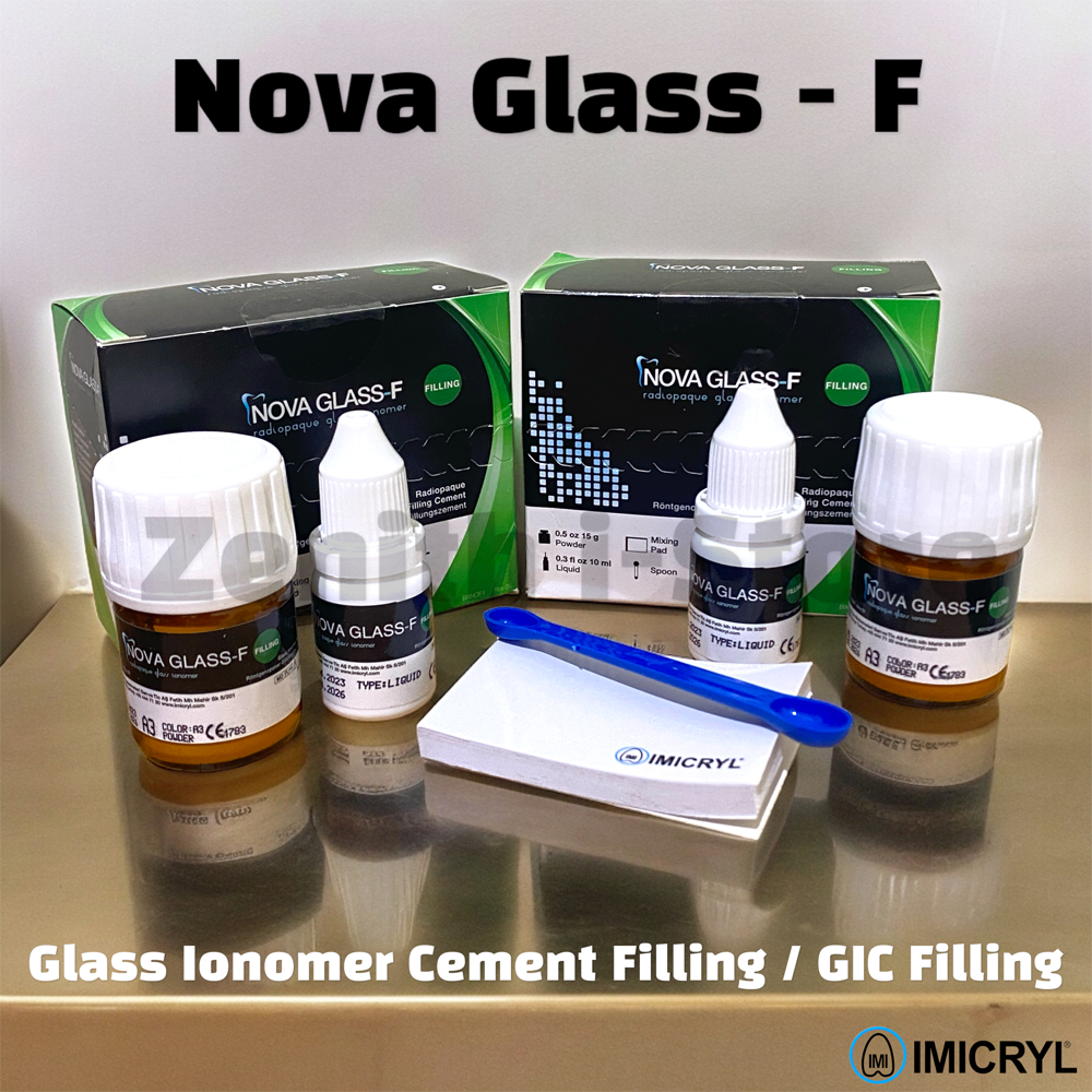Jual Nova Glass F Imicryl Dental Glass Ionomer Filling Cement GIC ...