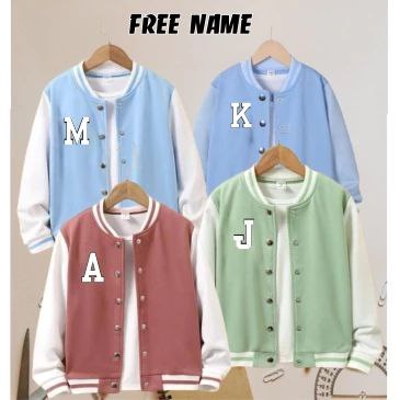 Jual JAKET VARSITY BASEEBALL COWOK CEWEK UNISEX KOMBINASI INISIAL S ...