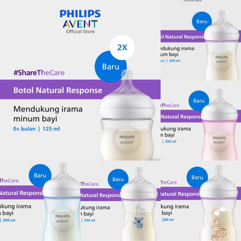 Jual Philip Avent Natural Response baby bottle botol susu bayi Avent ...