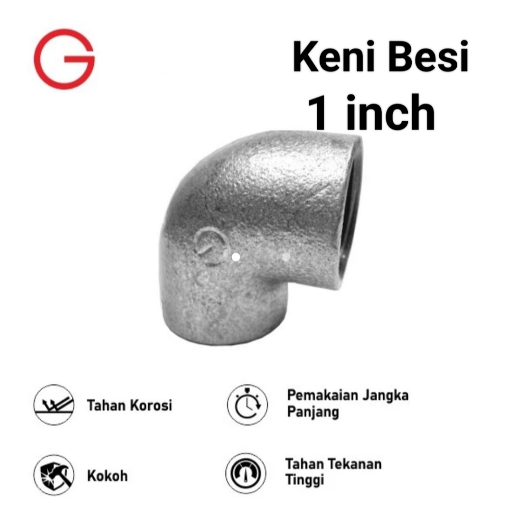 Jual Keni Elbow Knee Pipa Besi Galvanis Drat Dalam 90 Derajat | Shopee Indonesia