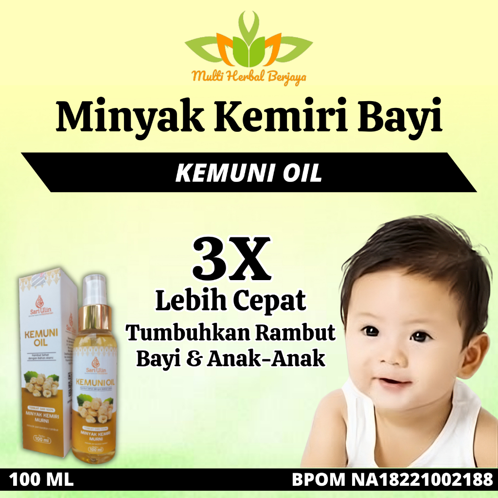 Jual Minyak Kemiri Asli Murni Penumbuh Rambut Bayi Anak Kemuni Oil ...