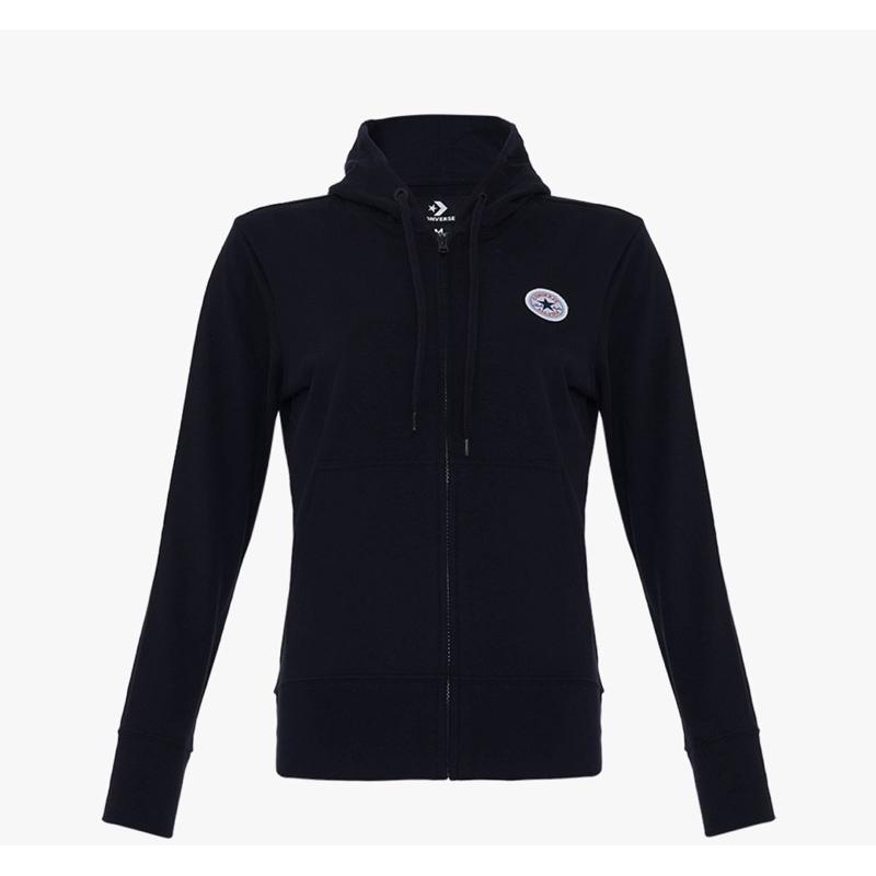 Jual Jaket Converse Full Zip Hoodie Black | Shopee Indonesia
