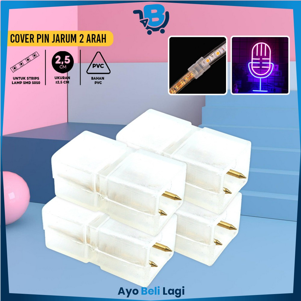 Jual Cover Pin Jarum 2 Arah LED Strip Selang Tipe 5050 / Cover Pin ...