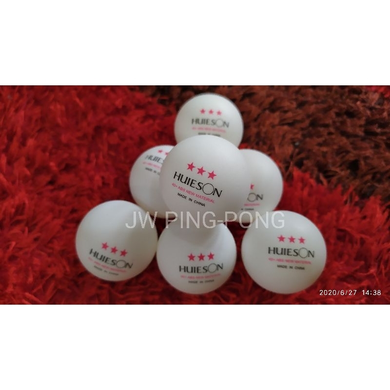 Jual bola tenis meja pingpong (50 pcs) HUIESON 40+ ABS NEW MATERIAL ⭐⭐⭐ ...
