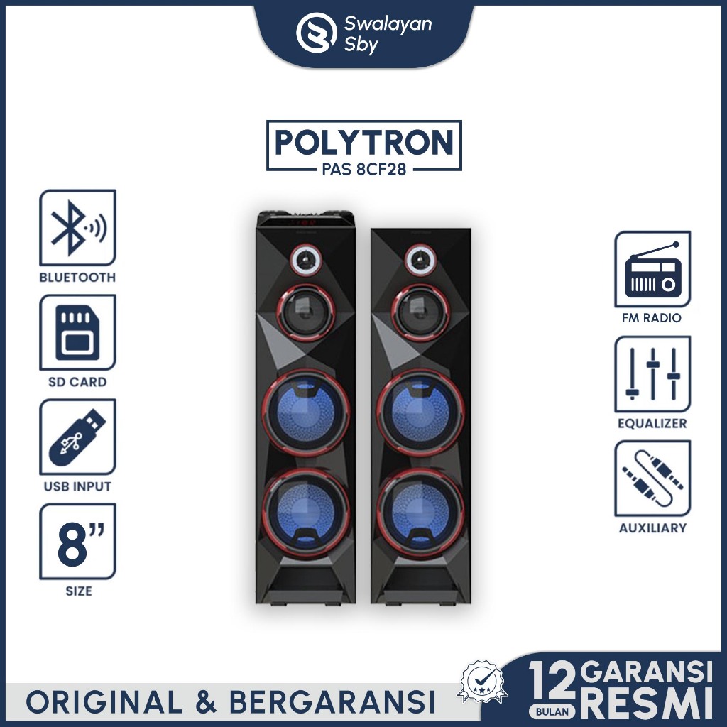 Jual SPEAKER POLYTRON SPEAKER AKTIF BLUETOOTH SPEAKER KARAOKE PAS 8CF28 ...