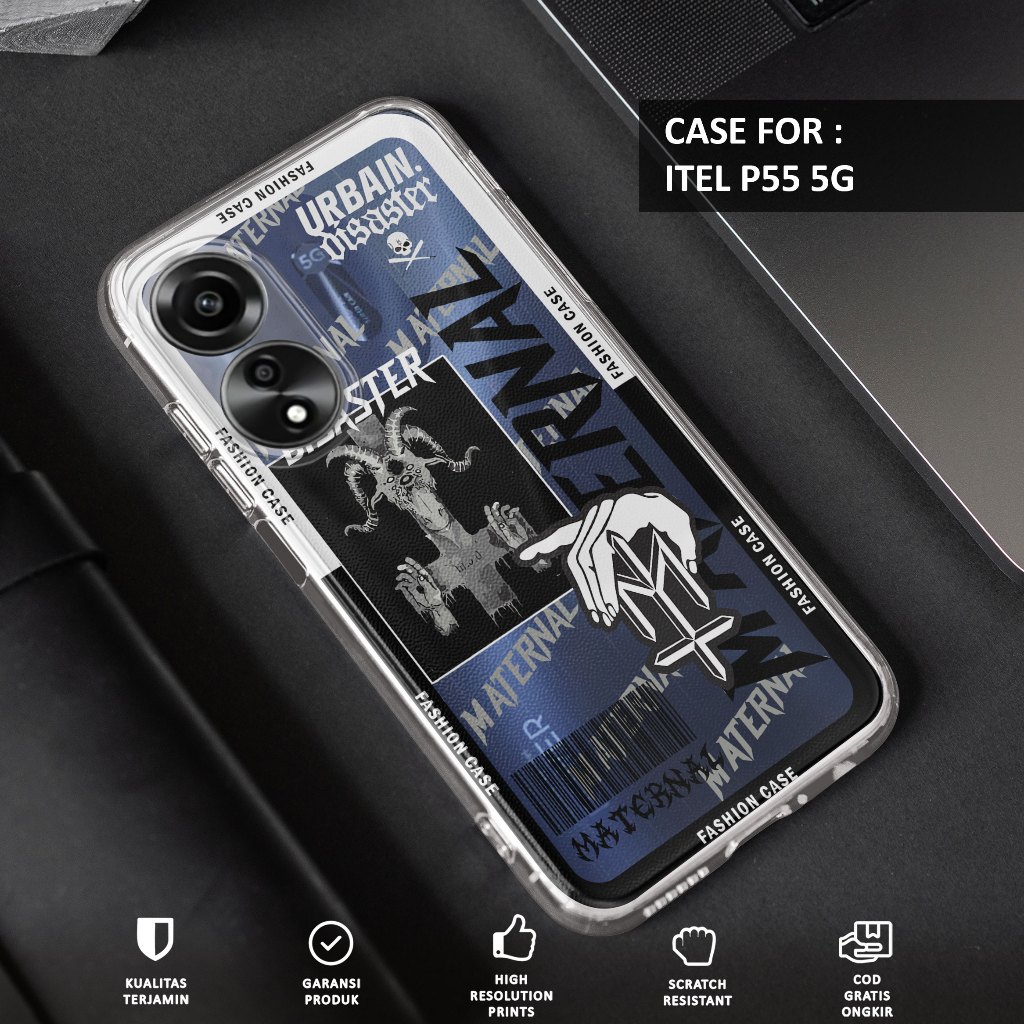 Jual CASE ITEL P55 5G Motif MTRNL BRAND - Clear Fourside TPU Softcase Bening Tebal - Casing Hp ...