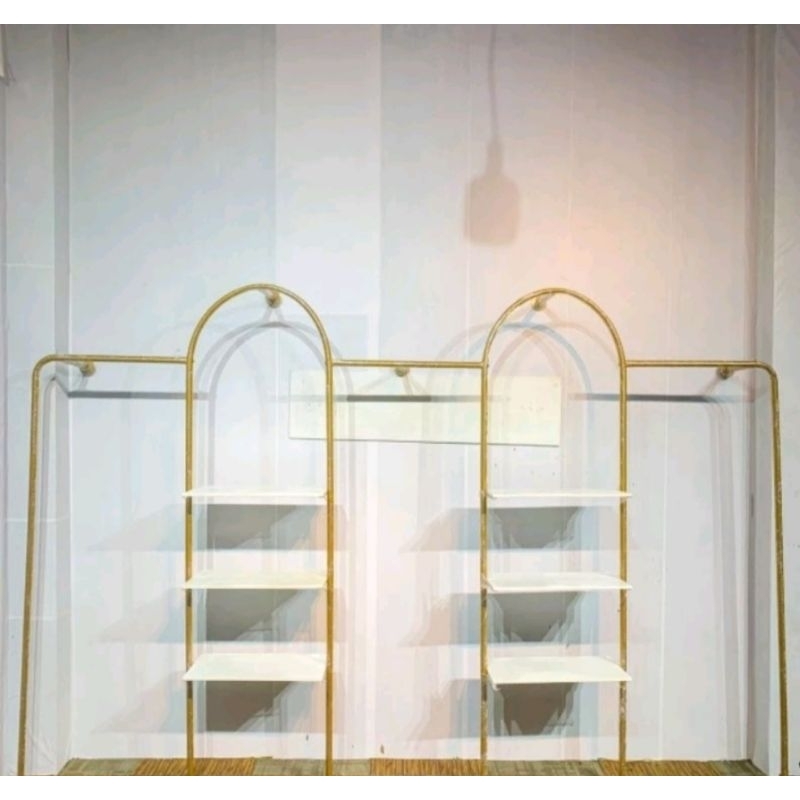 Jual stand gantungan dinding papan/stand display baju dan tas | Shopee ...