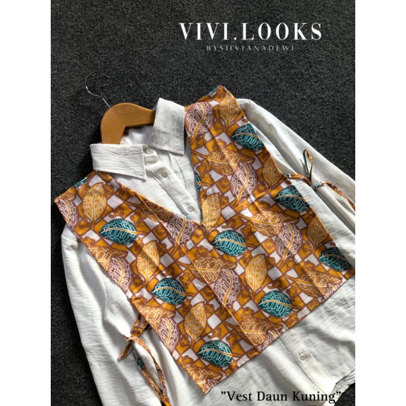 Jual VIVILOOKS-VEST BATIK PATTERN PREMIUM MODERN ETNIK KATUN OUTER ...