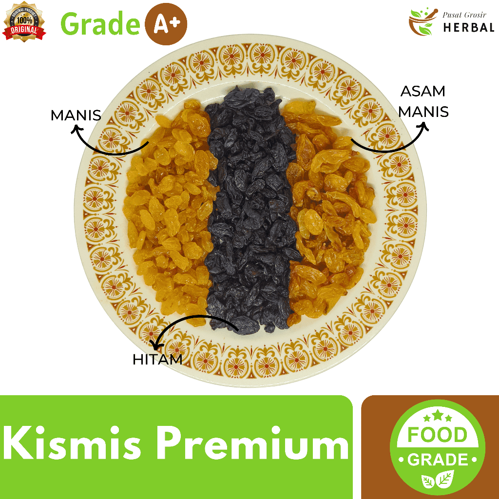 Jual Kismis Arab Golden Raisins 250 Gram Asam Manis Hitam Mix Simin ...