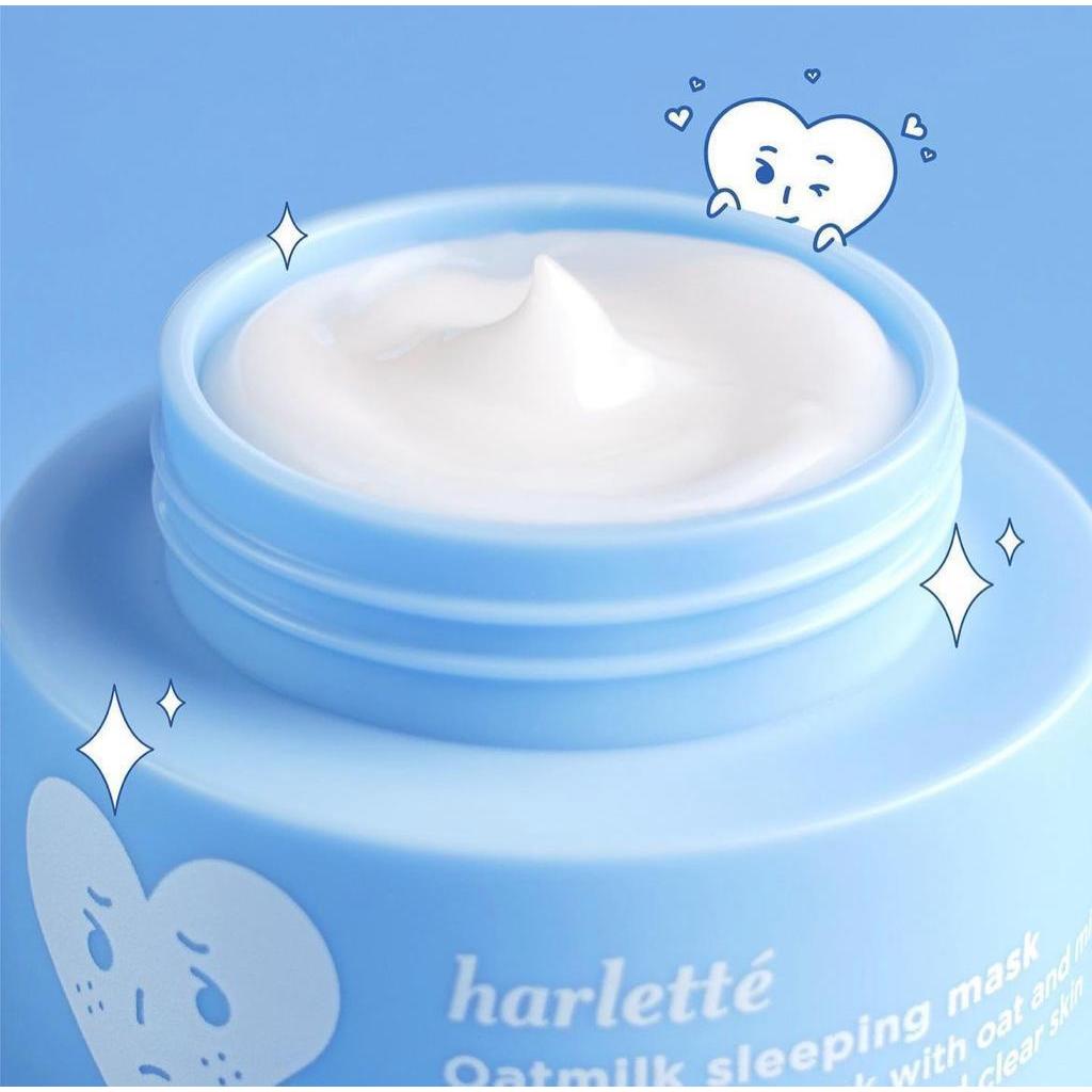 Jual Harlette Oatmilk Sleeping Mask 30g (Acne Prone, Dry, Troubled Skin ...