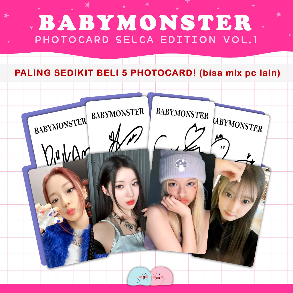 Jual (MINIMAL BELI 5!) PHOTOCARD BABYMONSTER SELCA EDITION VOL. 1 ...