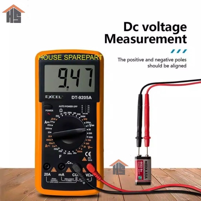 Jual Avometer Digital Tester 9205 Body Besar Multitester Multimeter ...