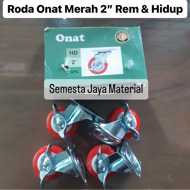 Jual Roda Onat / KKY 2 inch Hidup & Rem | Roda Lemari 2 inch | Roda ...