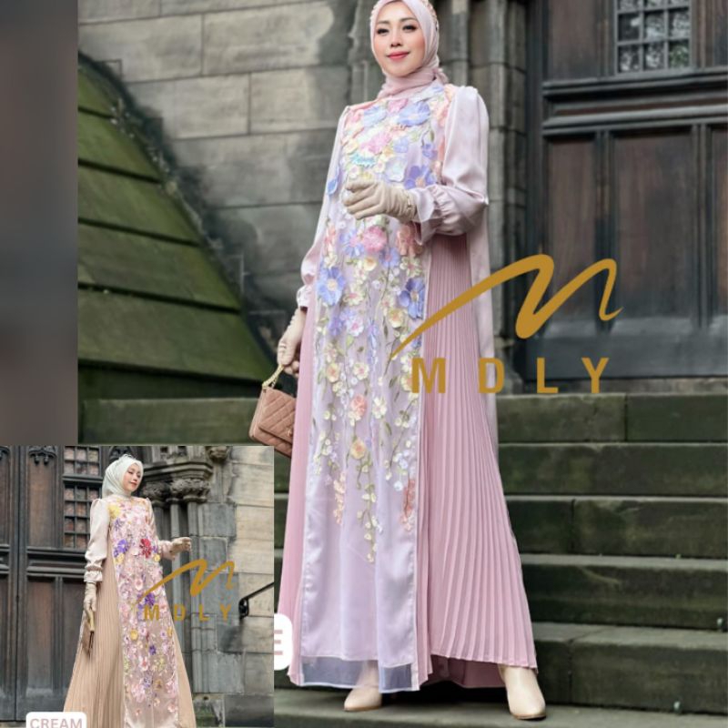 Jual (9) MDLY ZEPIRA MARVELLA Baju Dress Silk Embroidery Muslimah ...