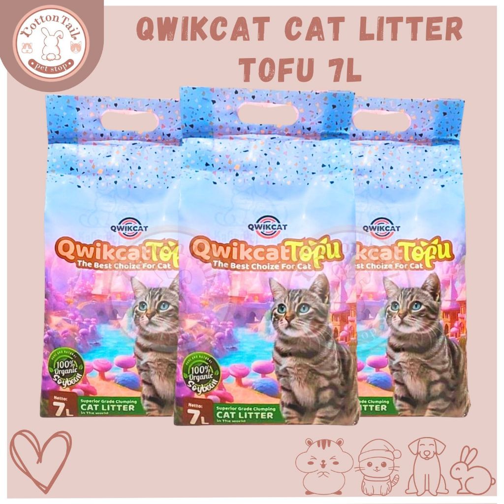 Jual QWIKCAT Pasir Kucing Tofu Soya 7 ltr ~ Qwik Cat Pasir Tofu Kedelai ...