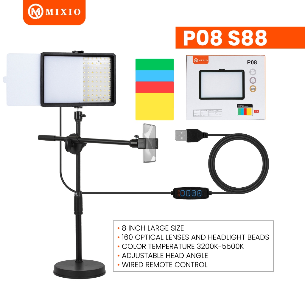 Jual MIXIO S88 Overhead Phone Stand Holder Bracket 360° Lampu Fotografi | Shopee Indonesia