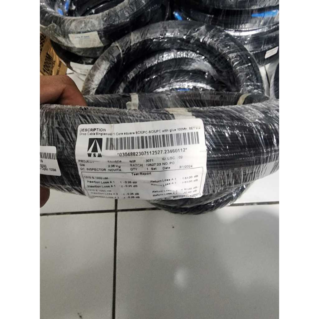 Jual Kabel Fiber Optik | Kabel Drop Core | Kabel SC Precon 100 Meter ...