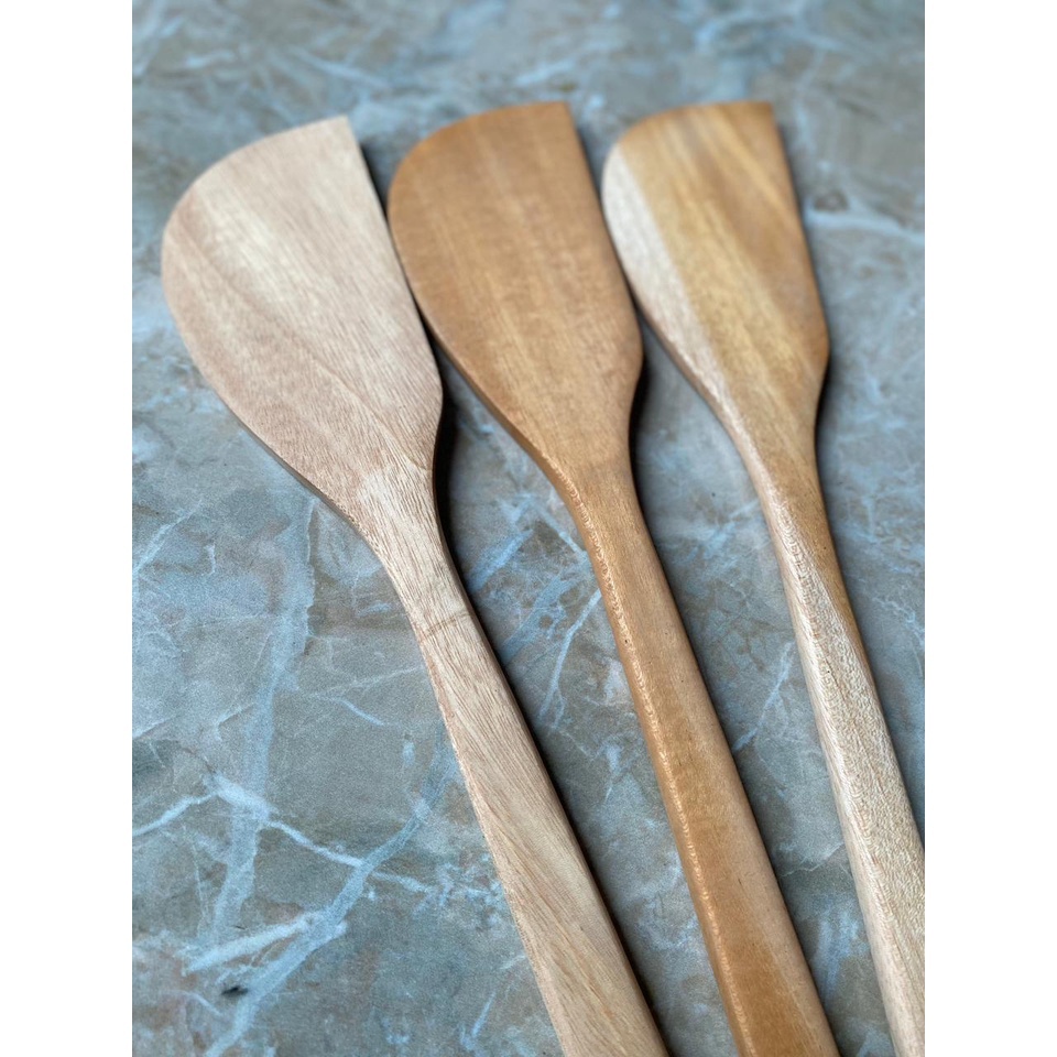 Jual Sutil Kayu Besar Bentuk Daun Oval Kotak /Solet Kayu / Spatula Kayu ...