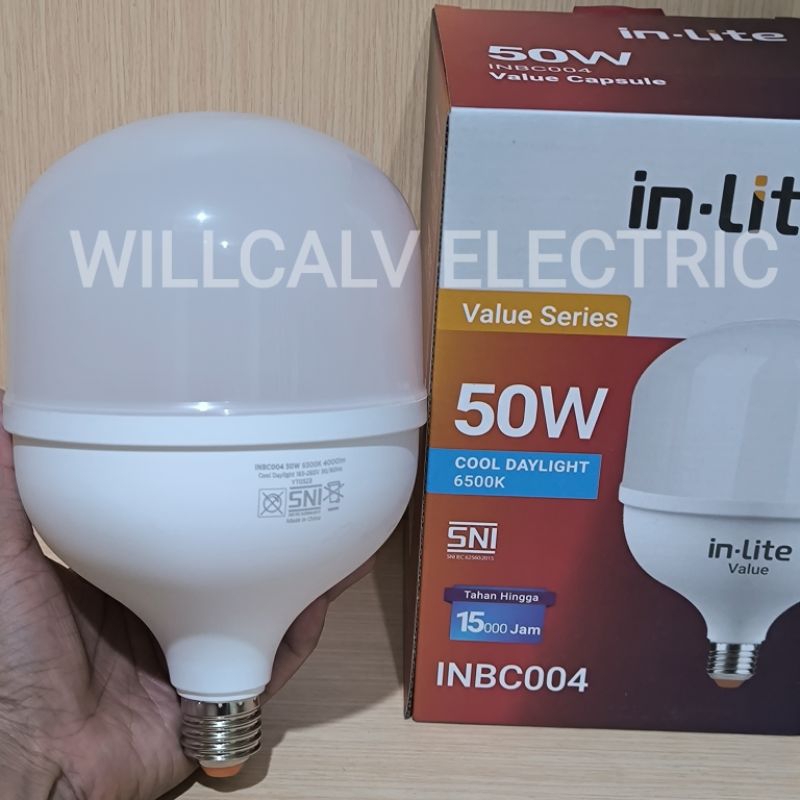 Jual Lampu LED Super terang INLITE In-lite 50W INBC004 putih 6500K E27 | Shopee Indonesia