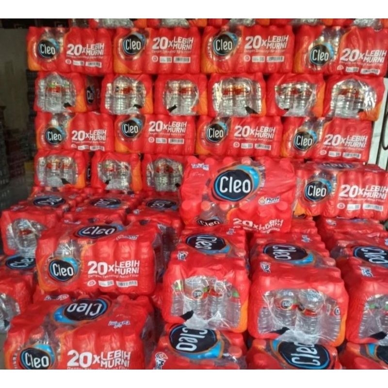 Jual CLEO mineral water 220ml 1 pax isi 24 botol | air minum kemasan | Shopee Indonesia
