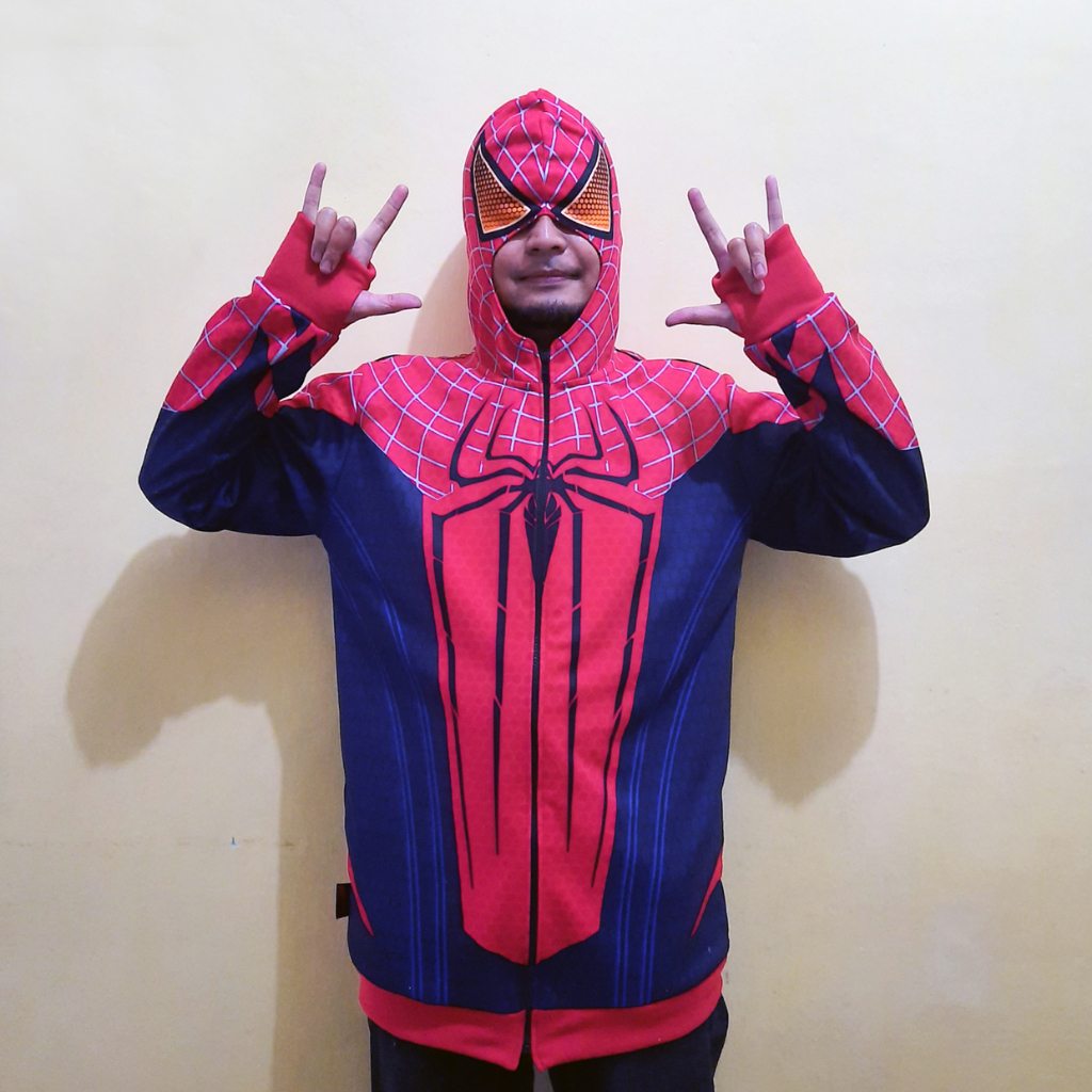 Jual Jaket Spiderman Amazing Andrew Suit Full Mask Cosplay Bahan Halus ...