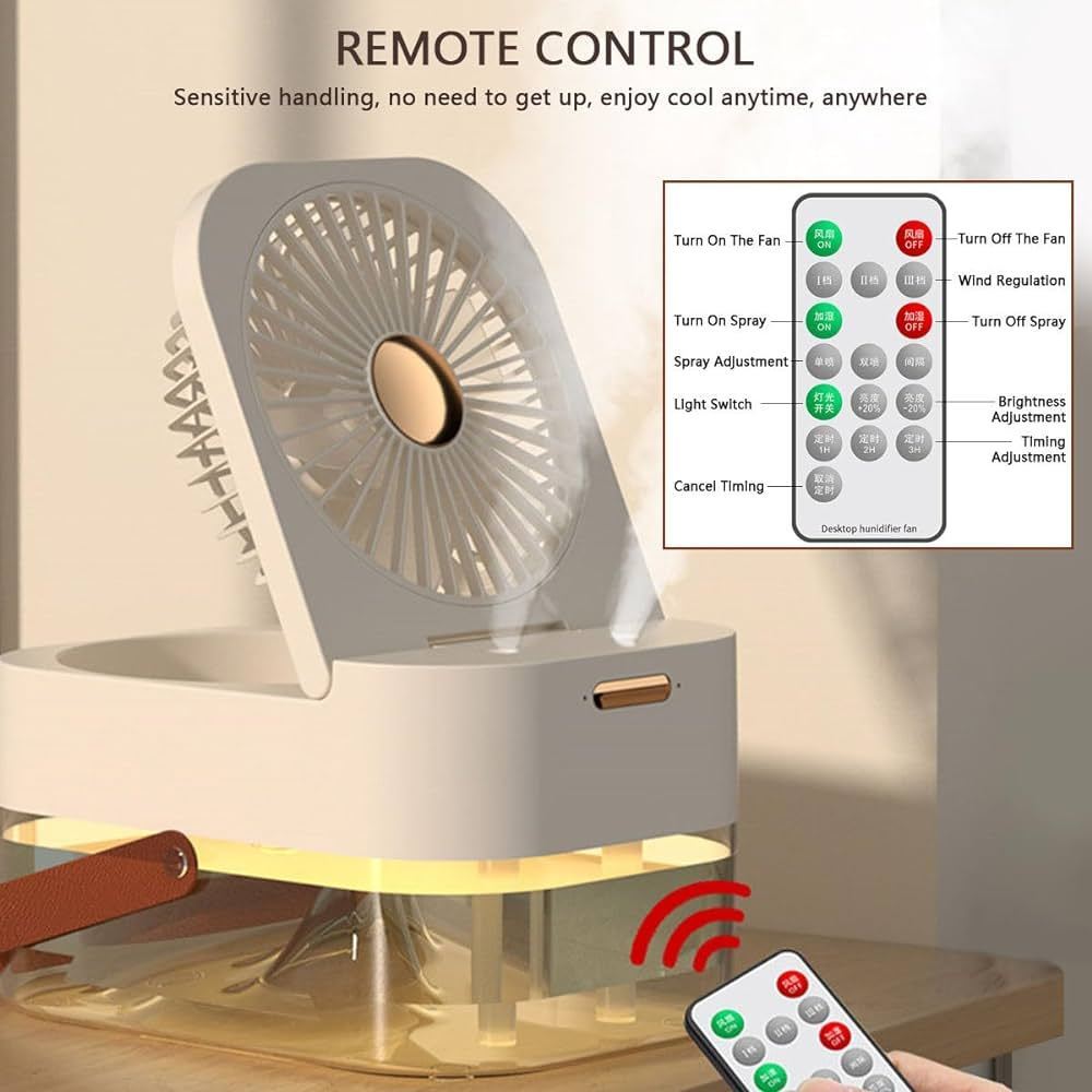 Jual Kipas Angin AC Mini Remote Control + Baterai 2500 mAh + Kapasitas ...