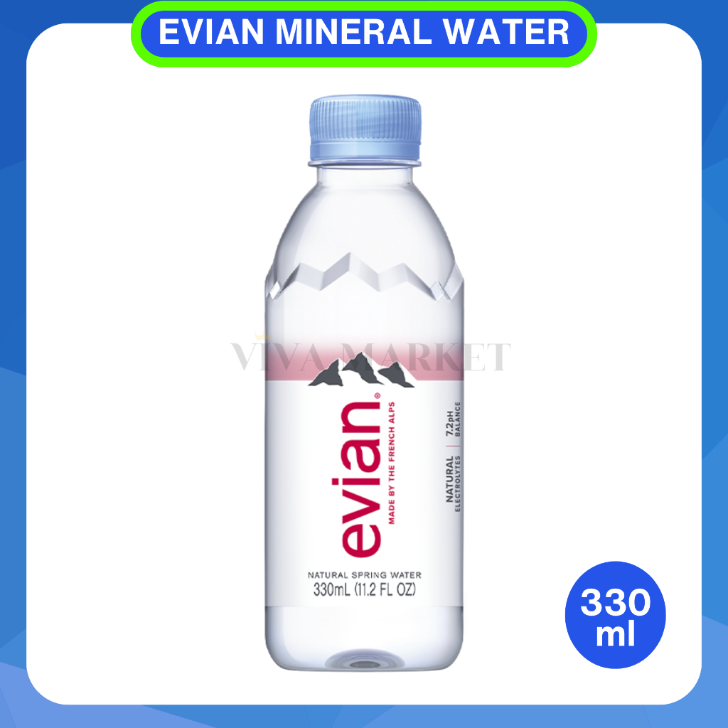 Jual Evian, Natural Mineral Water 330ml. Original Perancis | Shopee Indonesia