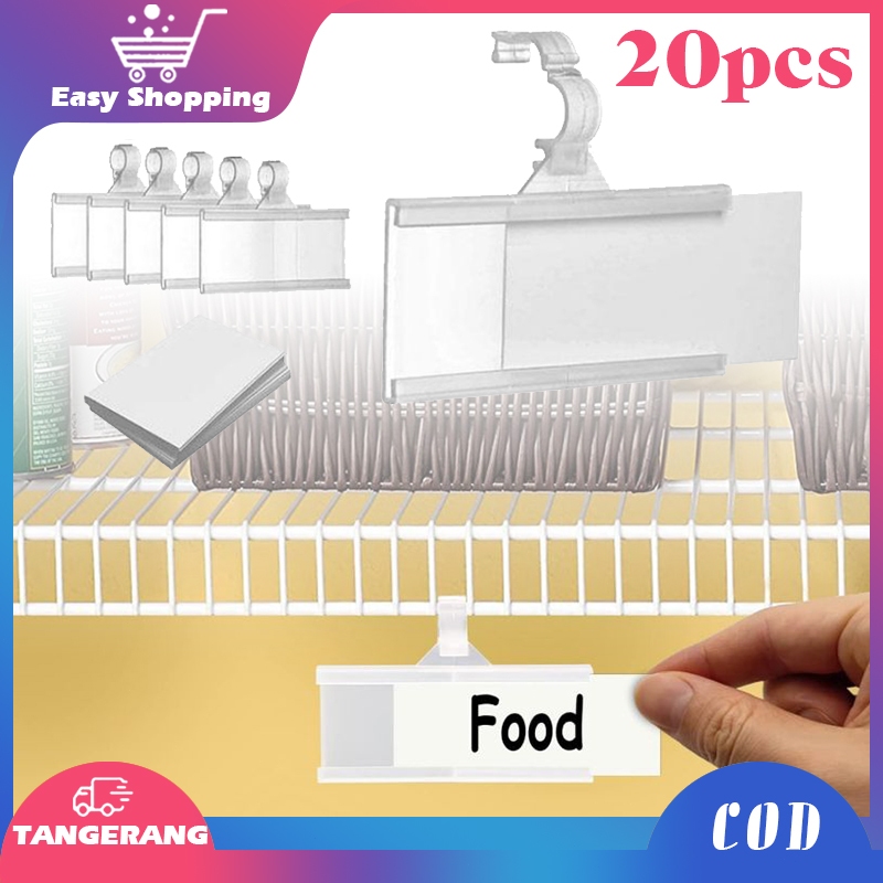 Jual 20pcs Price Tag Holder Label Harga Mika Price Label Holder Tag ...