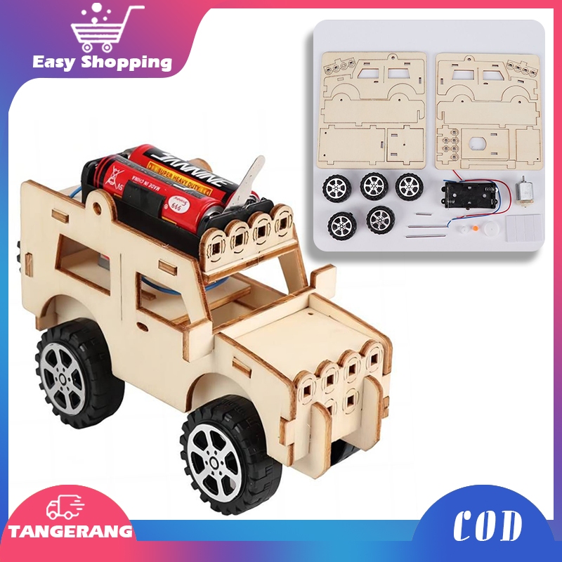 Jual 1set Mainan Mobil Kayu DIY Mainan Puzzle Rakitan Mobil Kayu Mobil ...