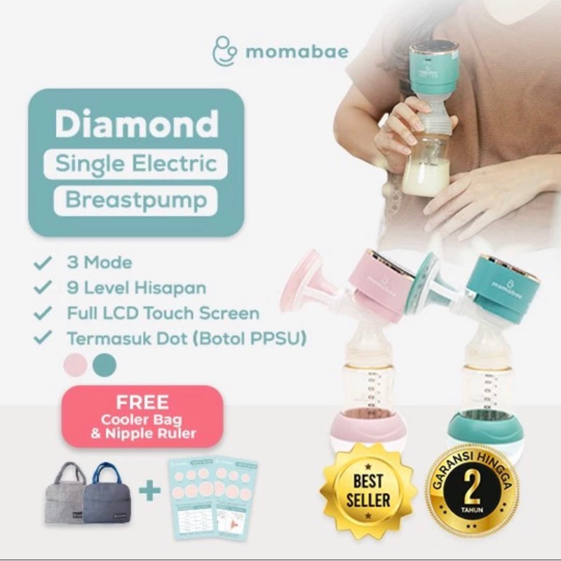 Jual Momabae Diamond Pompa Asi Elektrik Free Cooler Bag Breast Pump