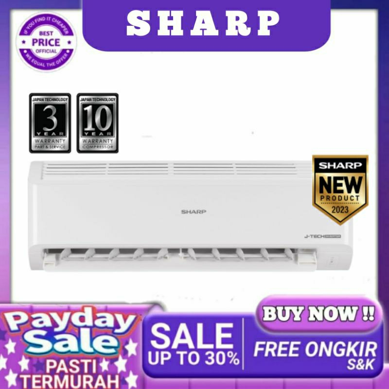 Jual AC SHARP INVERTER 1/2PK AH-X6BEY INVERTER BEY SERIES AHX6BEY 0.5PK ...