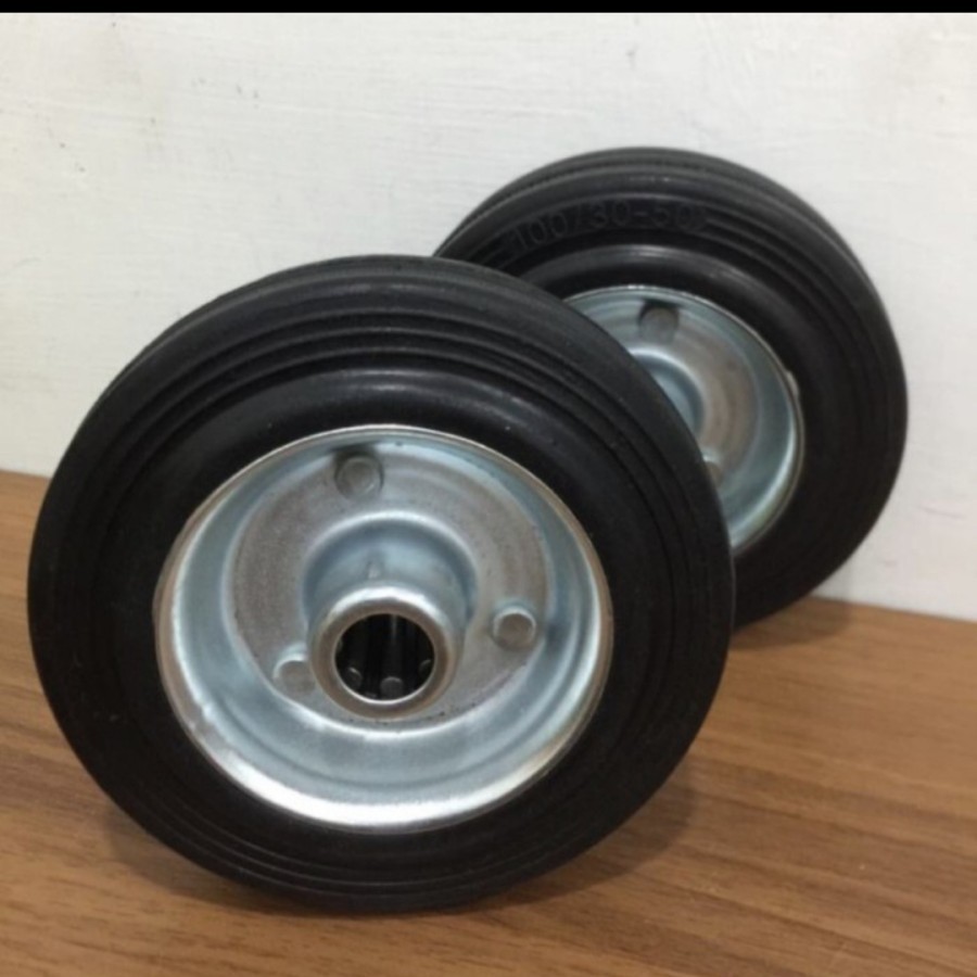 Jual Roda troli 3" wheel only roda karet etalase gerobak trolley 3 inch ...