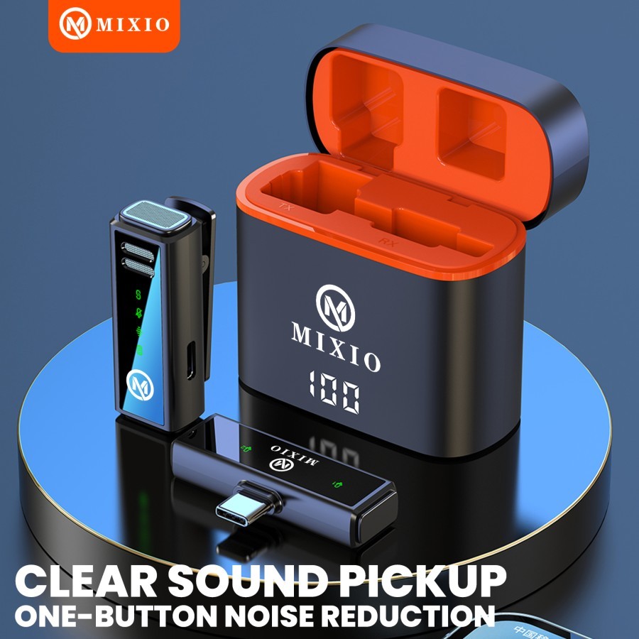 Jual MIXIO S13Pro Mic Wireless Clip On Microphone Profesional Mikrofon ...
