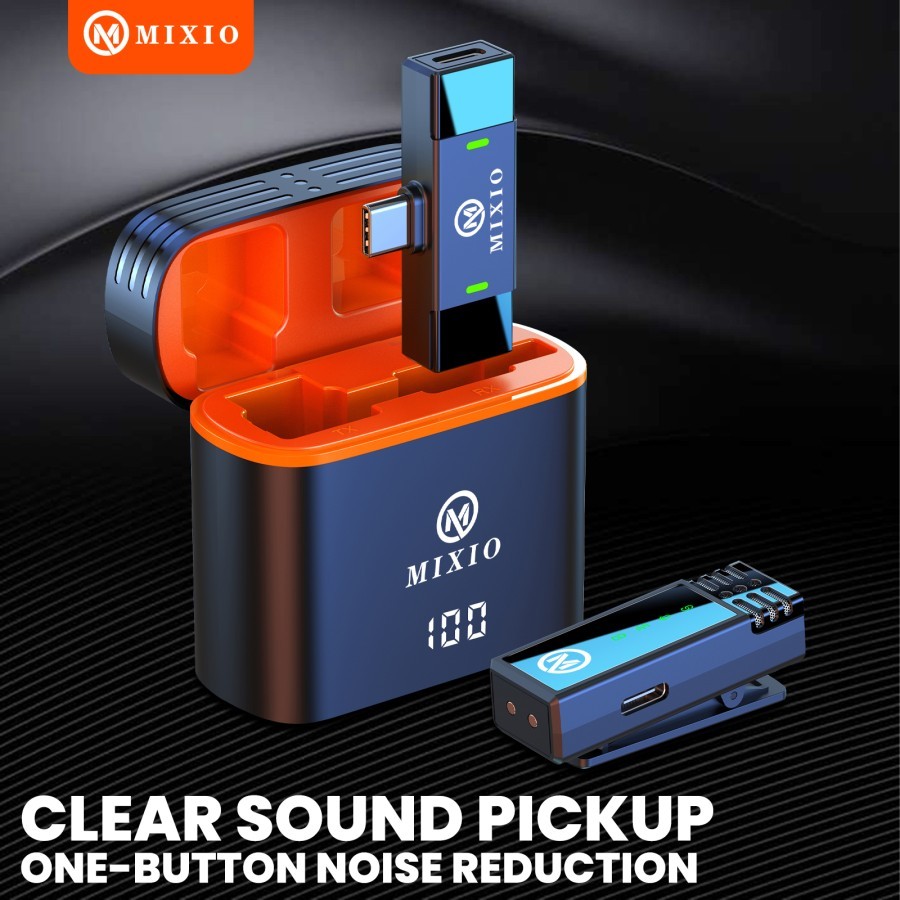 Jual MIXIO S15Pro Mic Wireless Clip On Microphone Profesional Mikrofon ...