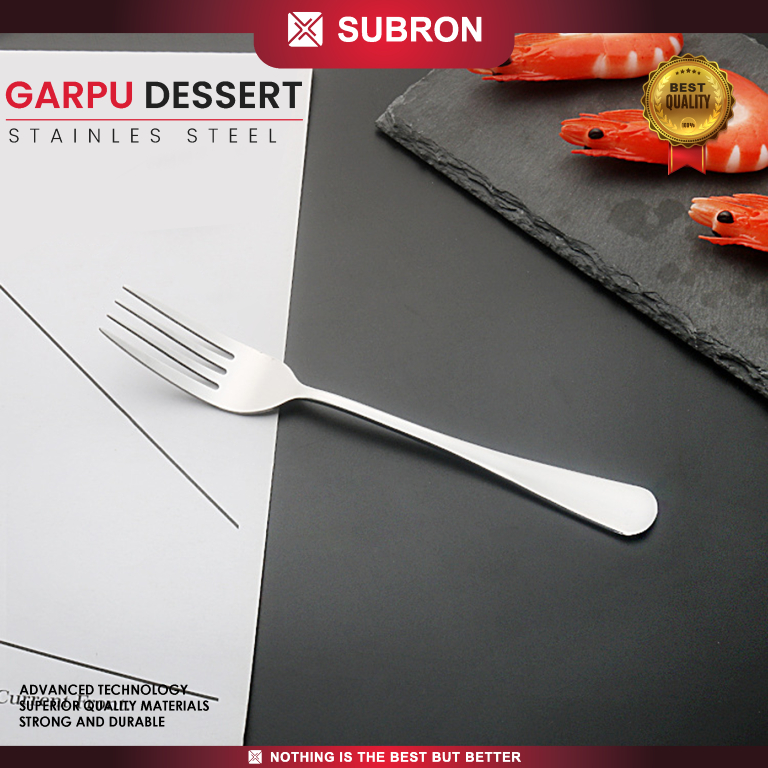 Jual SUBRON Garpu Dessert Cake Kecil Tebal Stainless Cafe Resto Hotel ...