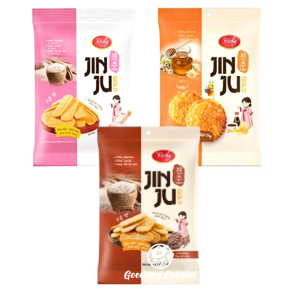 Jual Richy JINJU JIN JU Rice Crackers Krekers Beras Rasa Pink Sea Salt ...