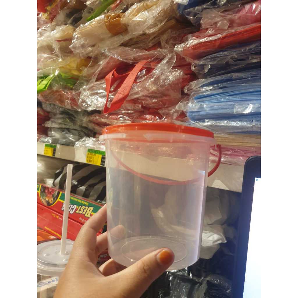 Jual Ember mini tutup merah / 1pcs | Shopee Indonesia