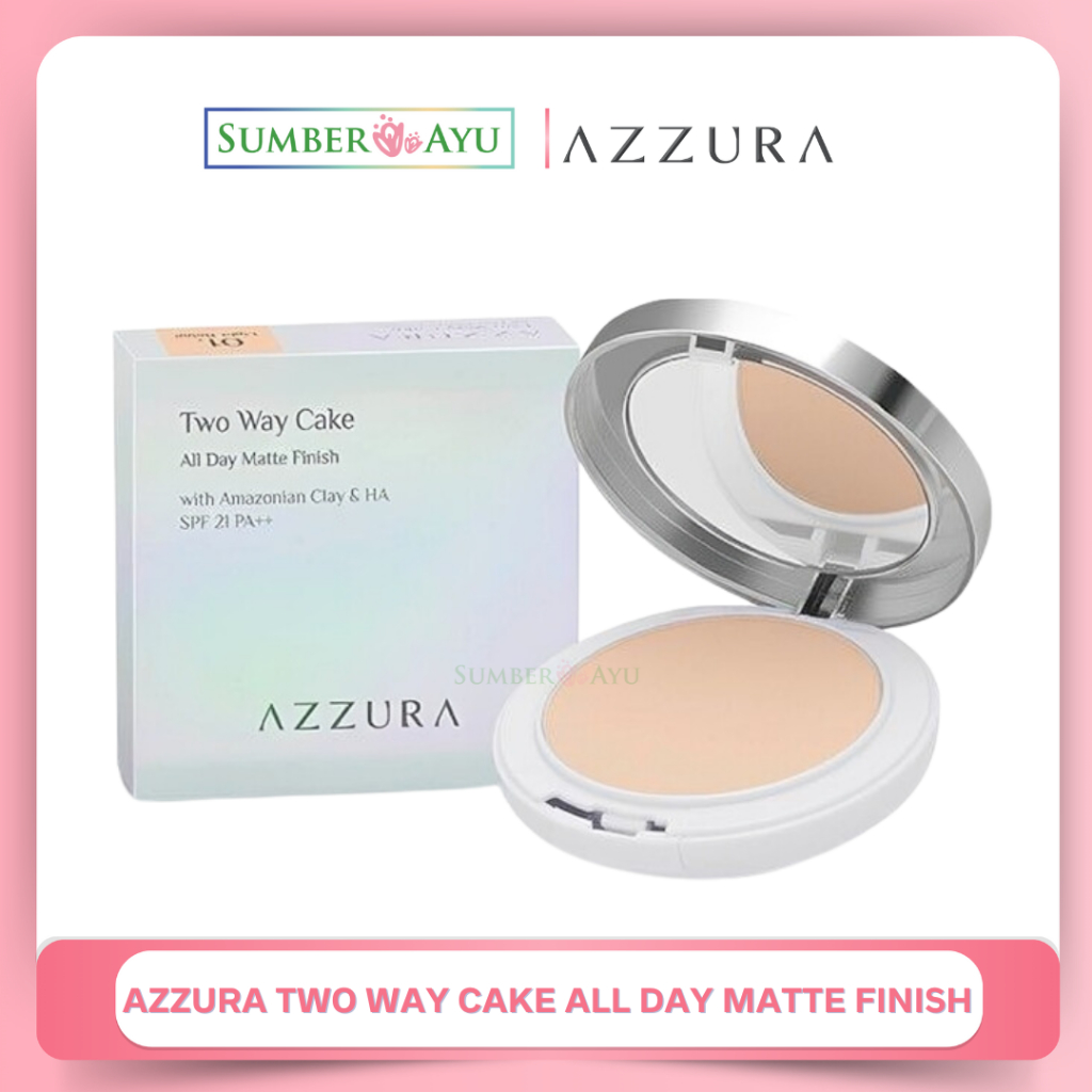 Jual AZZURA TWO WAY CAKE ALL DAY MATTE FINISH | Shopee Indonesia